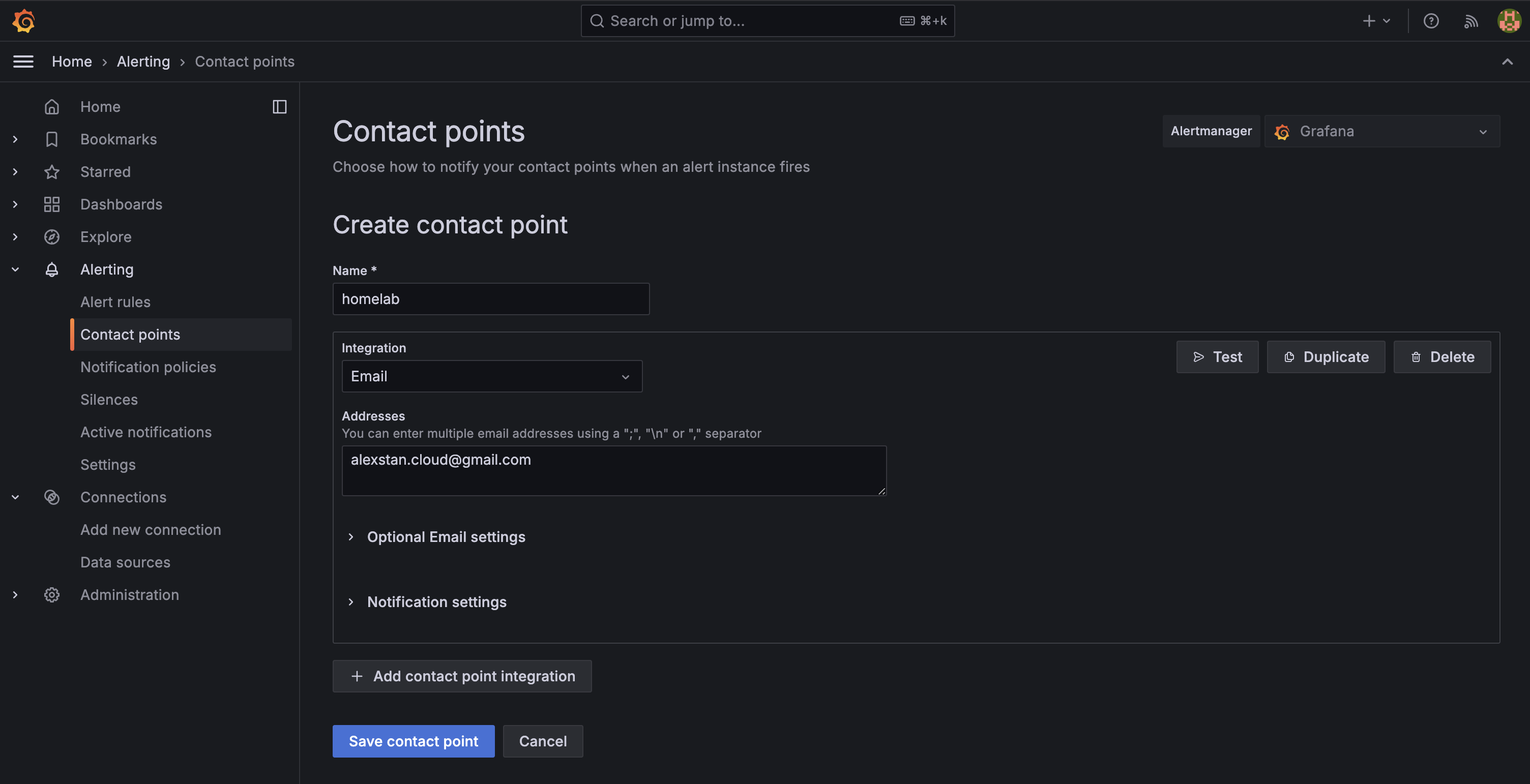 Configuring Grafana Alerts with AWS SES to send email alerts